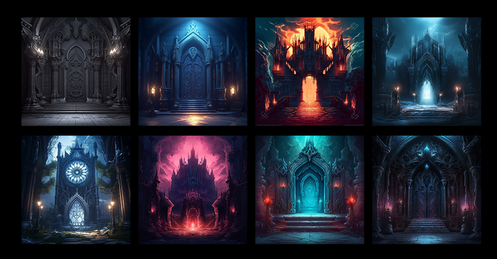 Second Life Marketplace Sato Fantasy Gothic Backdrop Full Perm Textures